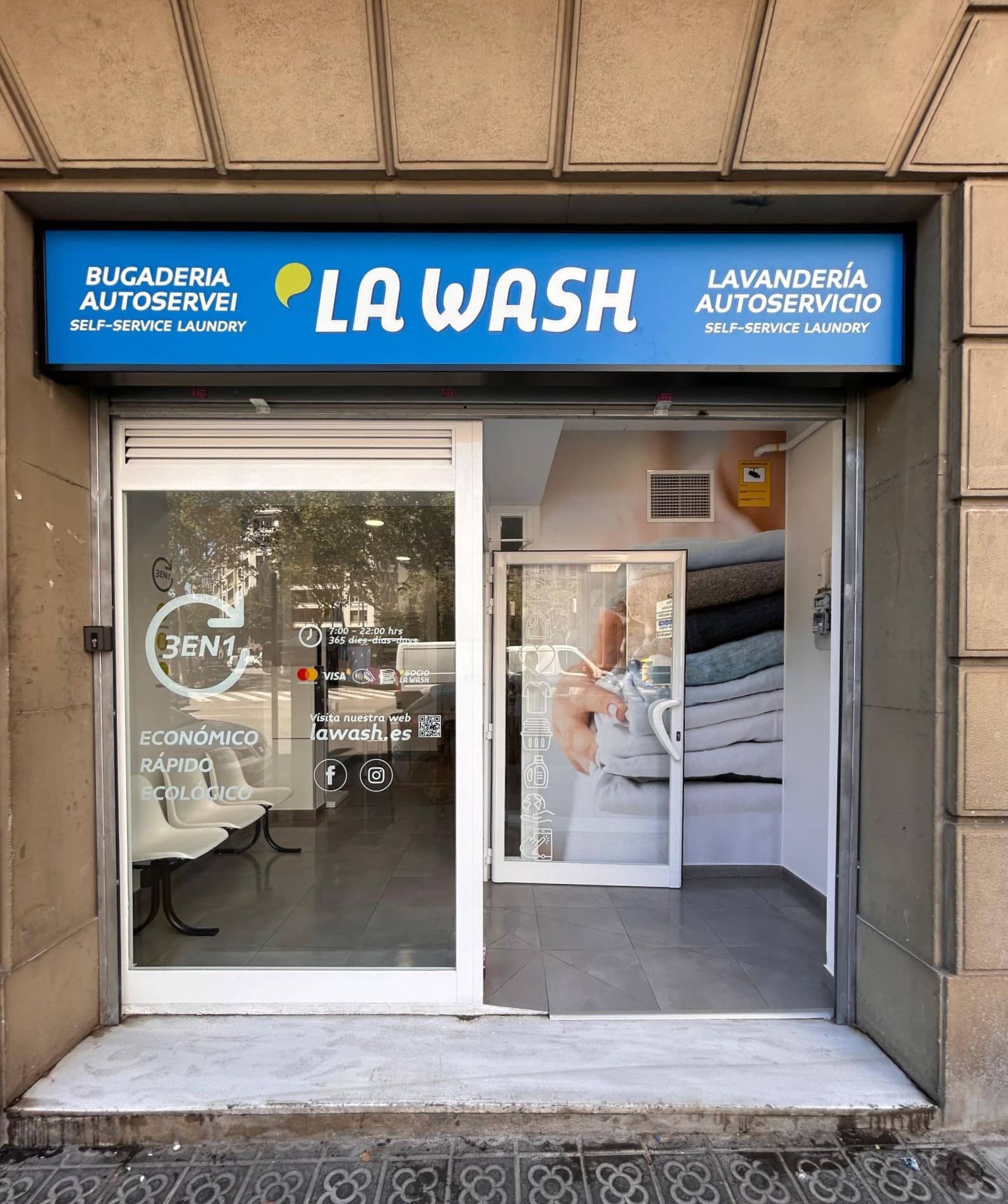 Nueva lavandería La Wash en la Avda Sarrià de Barcelona | La Wash